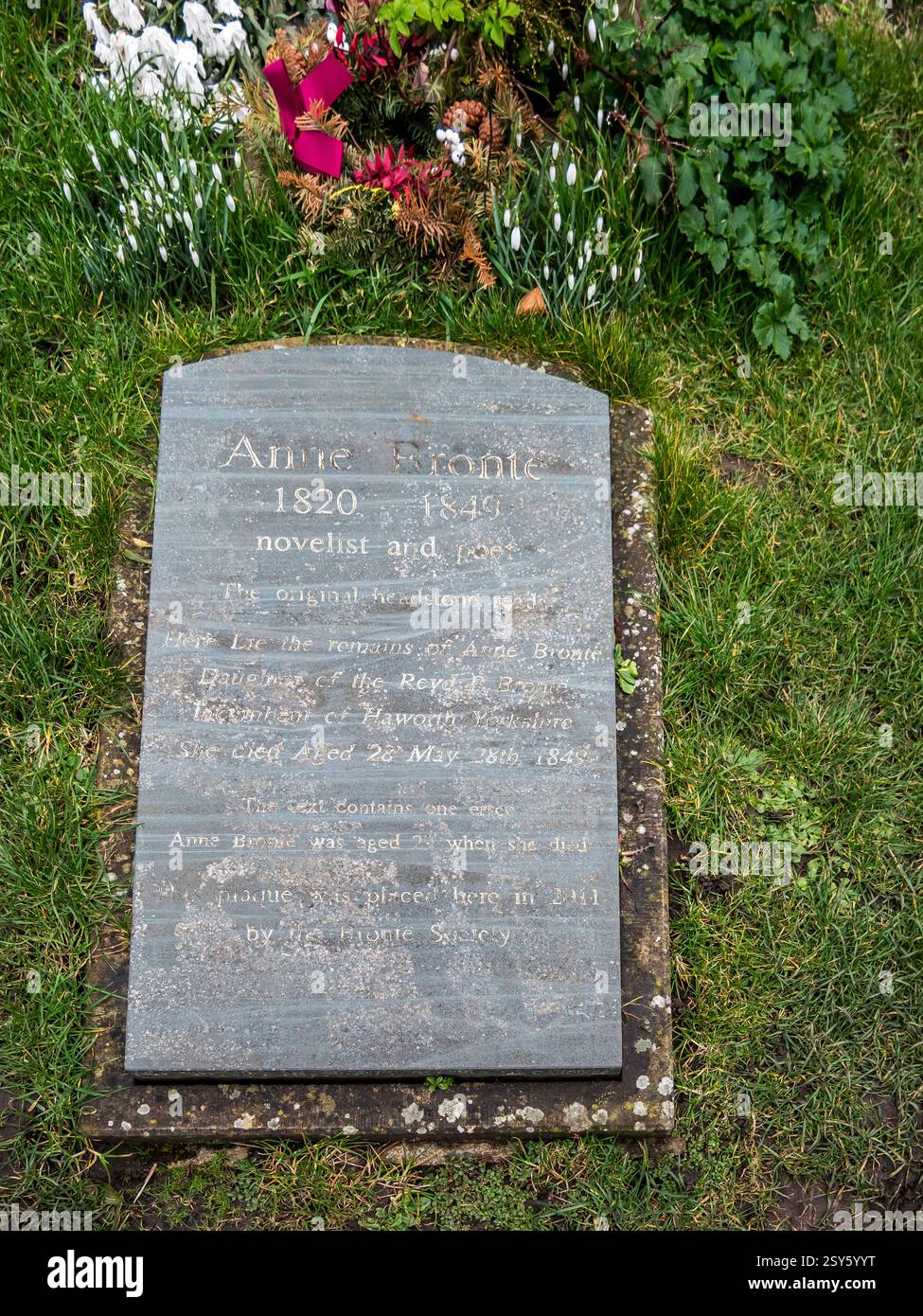 The image is of the grave to the Victorian era author Anne Bronte ...