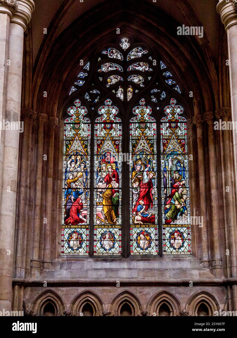 The image is of the stained glass windows at the stunning Gothic ...