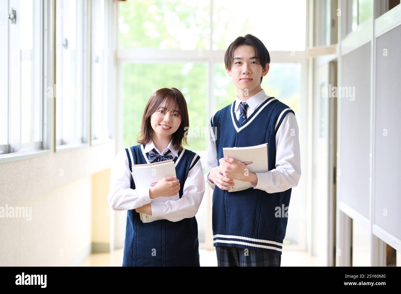 Japanese High School Students In Uniform Stock Photo - Alamy