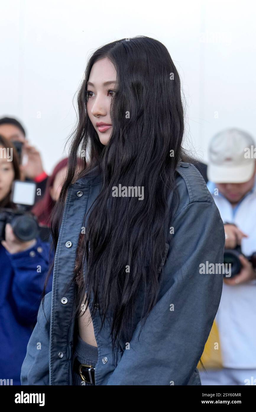 Gawon arrives at the Prada Fall/Winter 2025-2026 Womenswear collection presented in Milan, Italy ...