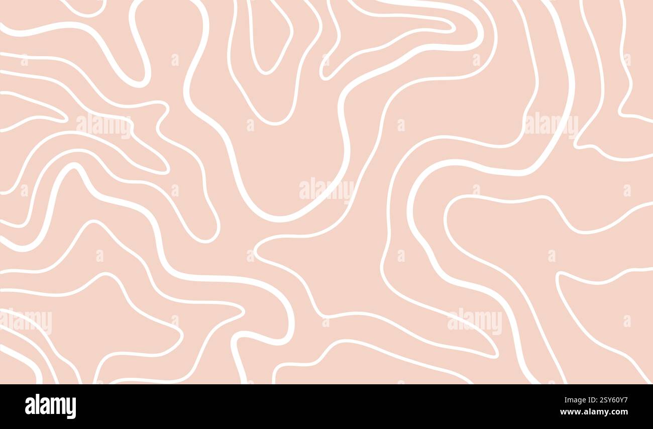 Topography map background. Wavy abstract pattern Stock Vector Image ...