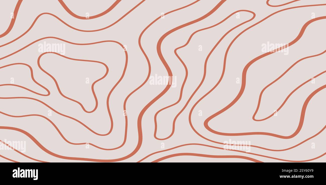 Topography map background. Wavy abstract pattern Stock Vector Image ...