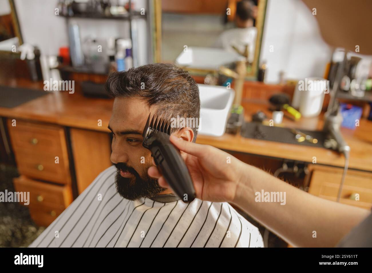 The Art of Modern Barbering Transforming Hairstyles in a Professional ...