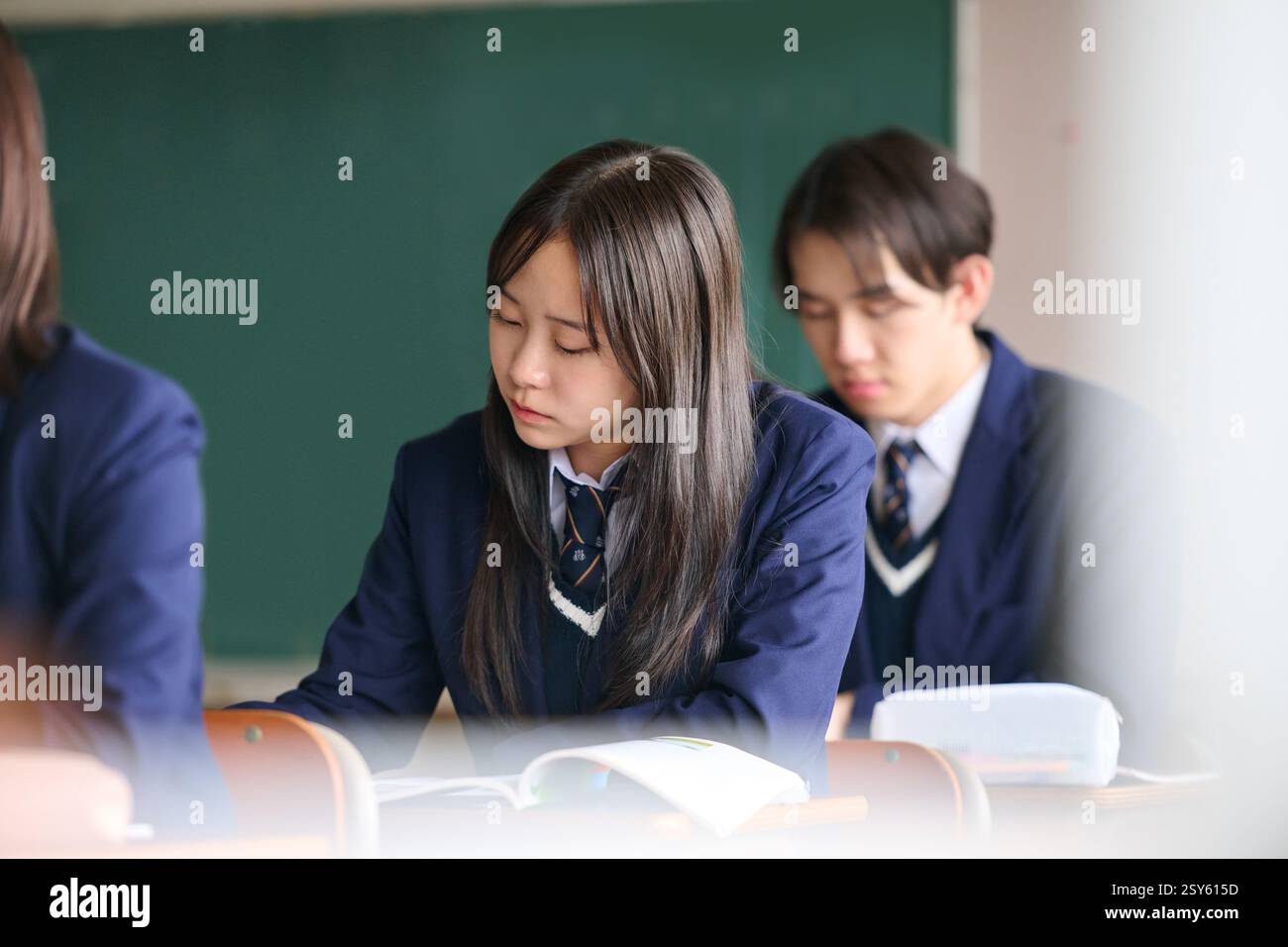 Japanese High School Students In Classroom Stock Photo - Alamy