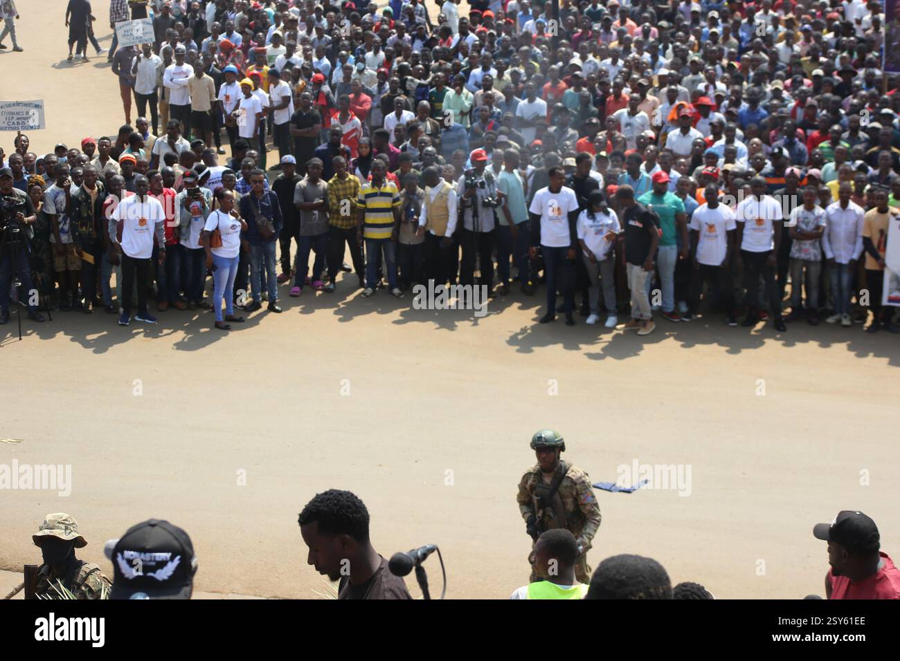 First major meeting of the M23 in Bukavu. Corneille Nanga and his ...