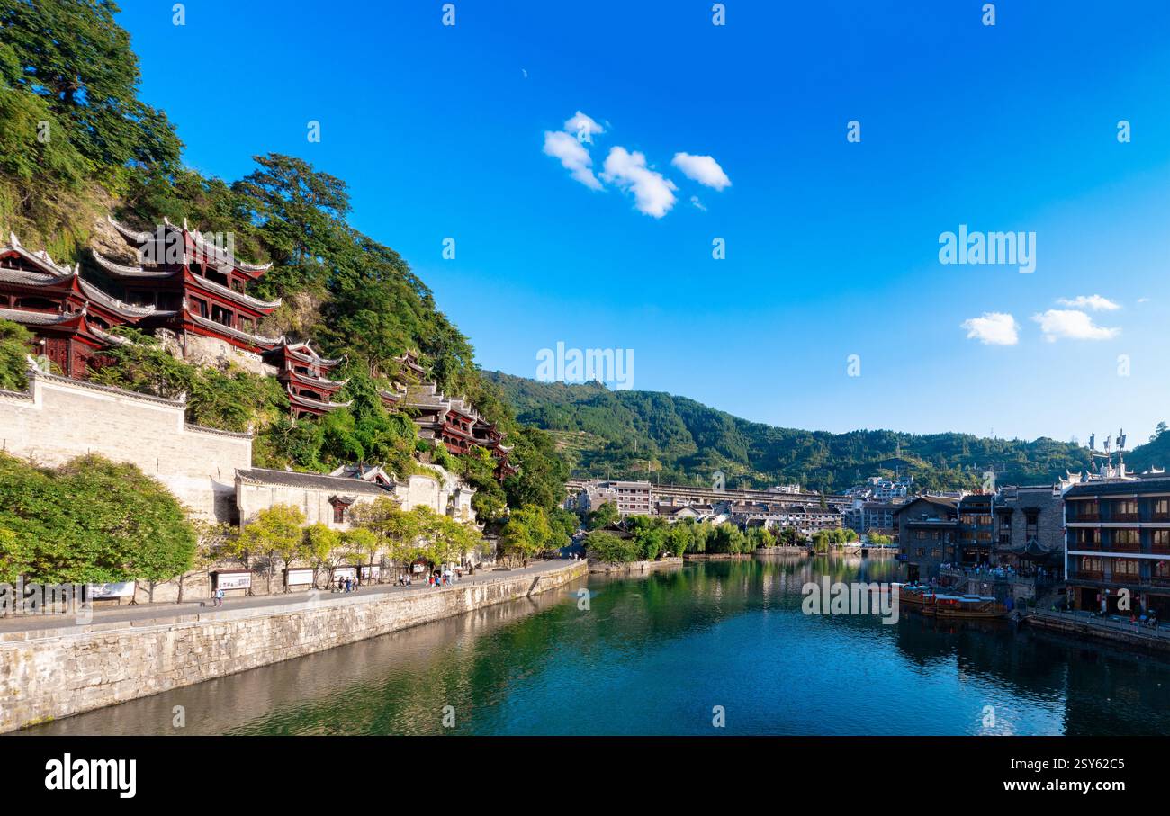 Qinglong Cave Scenic Area, Zhenyuan Ancient Town, Guizhou Province ...