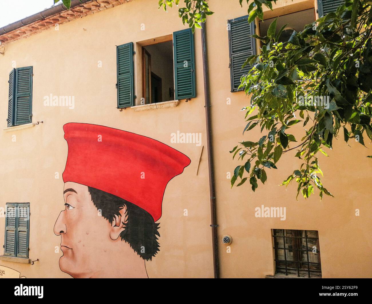 Italy. San Leo. murals Stock Photo - Alamy