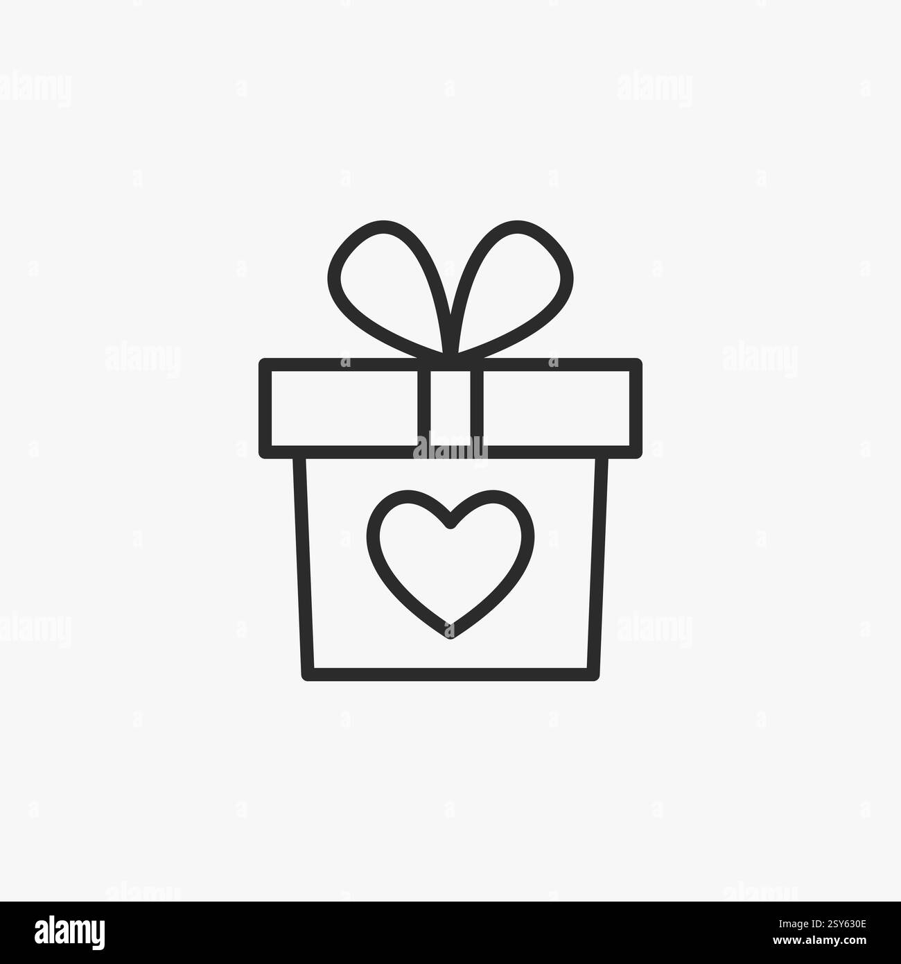 Gift box love heart Black and White Stock Photos & Images - Alamy