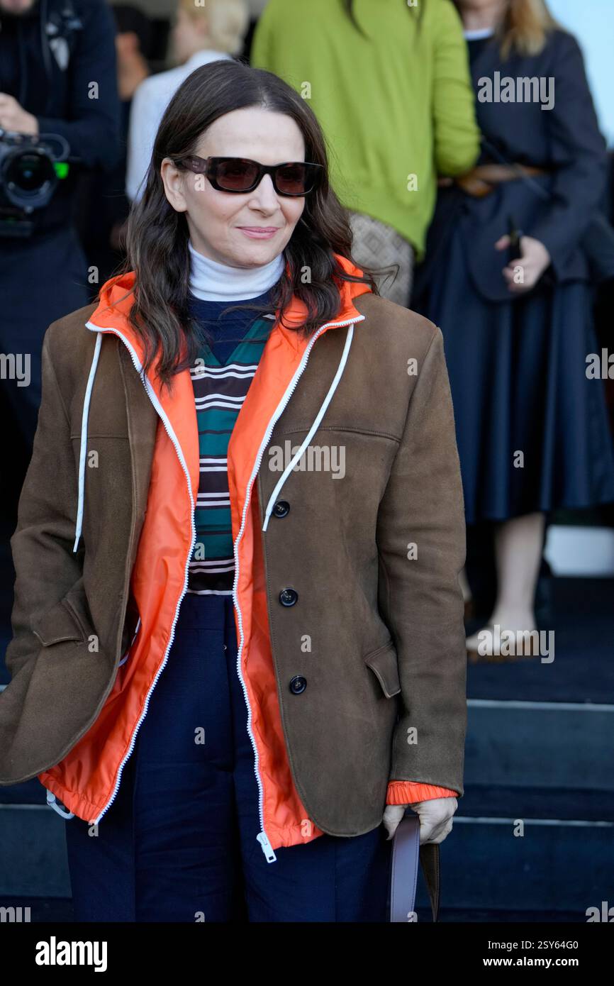 Juliette Binoche arrives at the Prada Fall/Winter 2025-2026 Womenswear ...