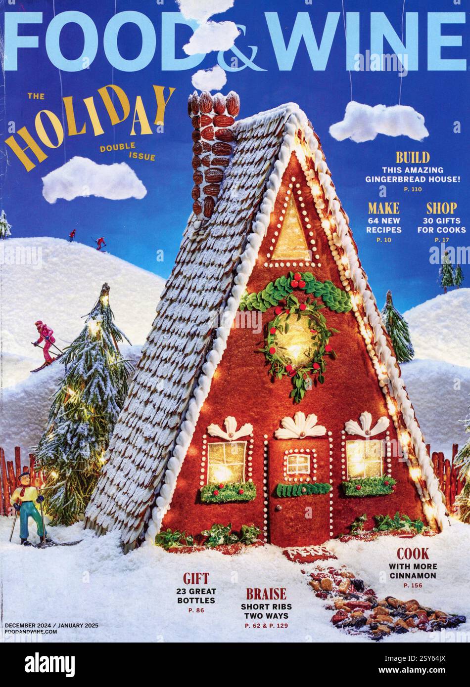 The Christmas magazine cover of "Food & Wine" December 2024/January ...