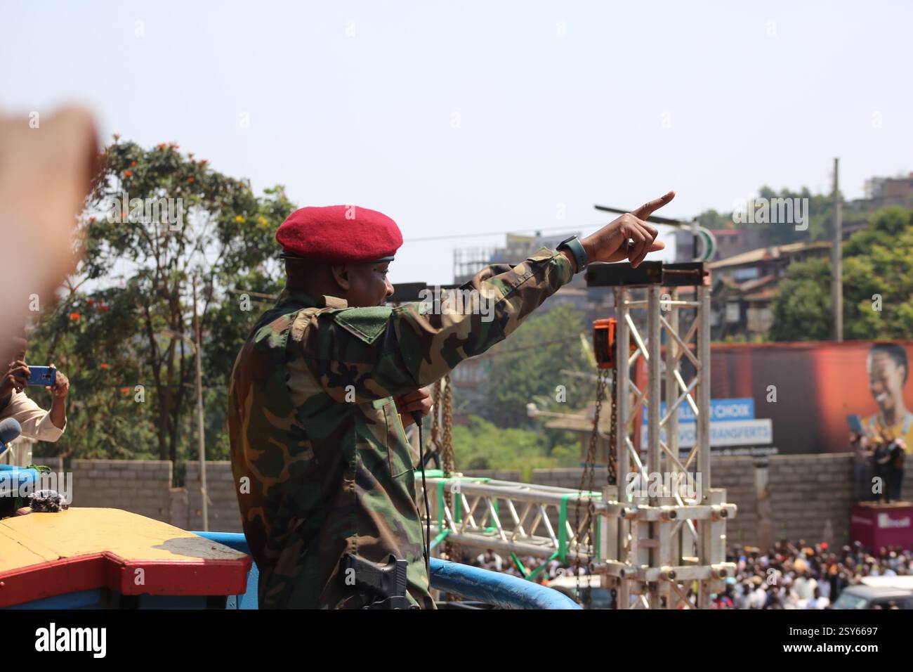 First major meeting of the M23 in Bukavu. Corneille Nanga and his ...