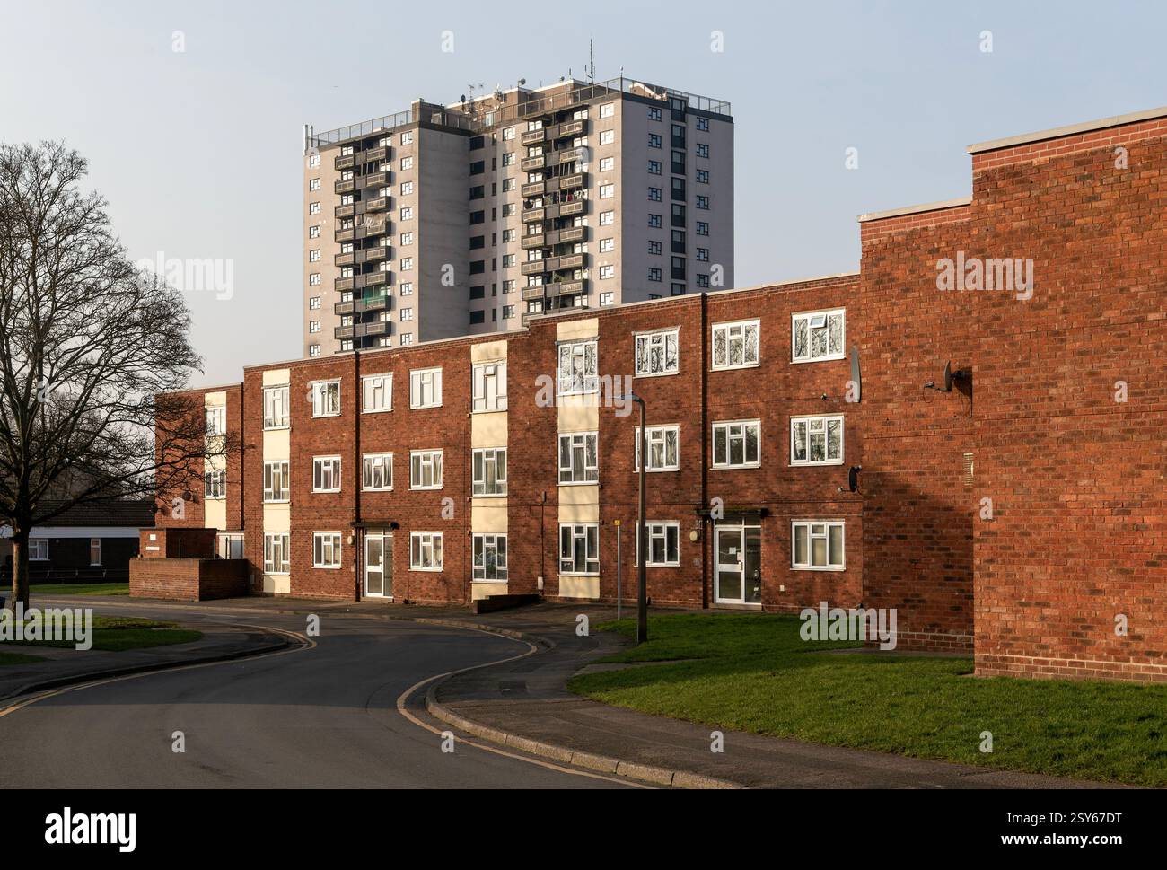 Maisonette flats in Napier Street, high rise flats in Shuttleworth ...