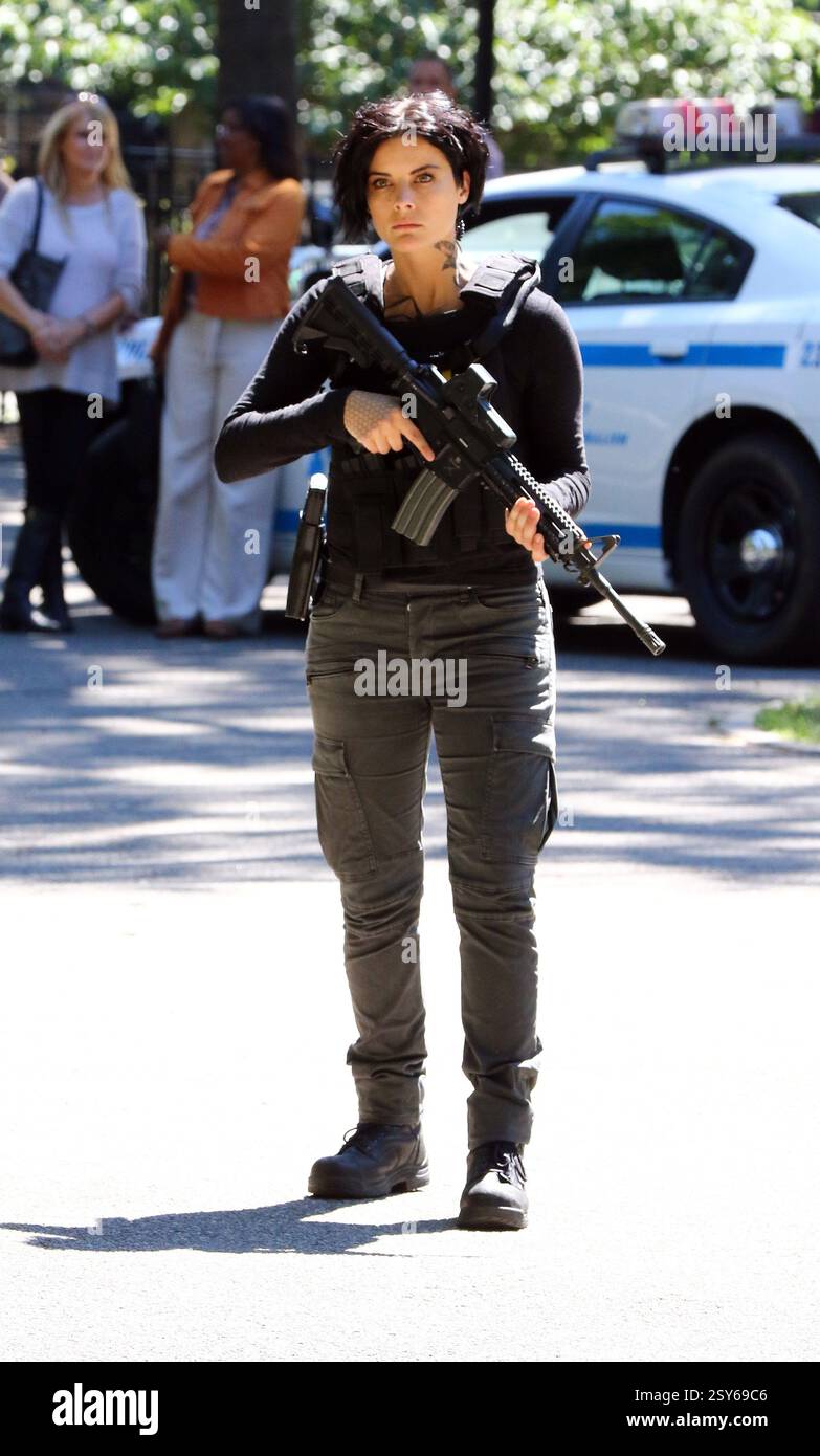 Actress Jaimie Alexander shoots a scene as her character 'Jane Doe' on ...