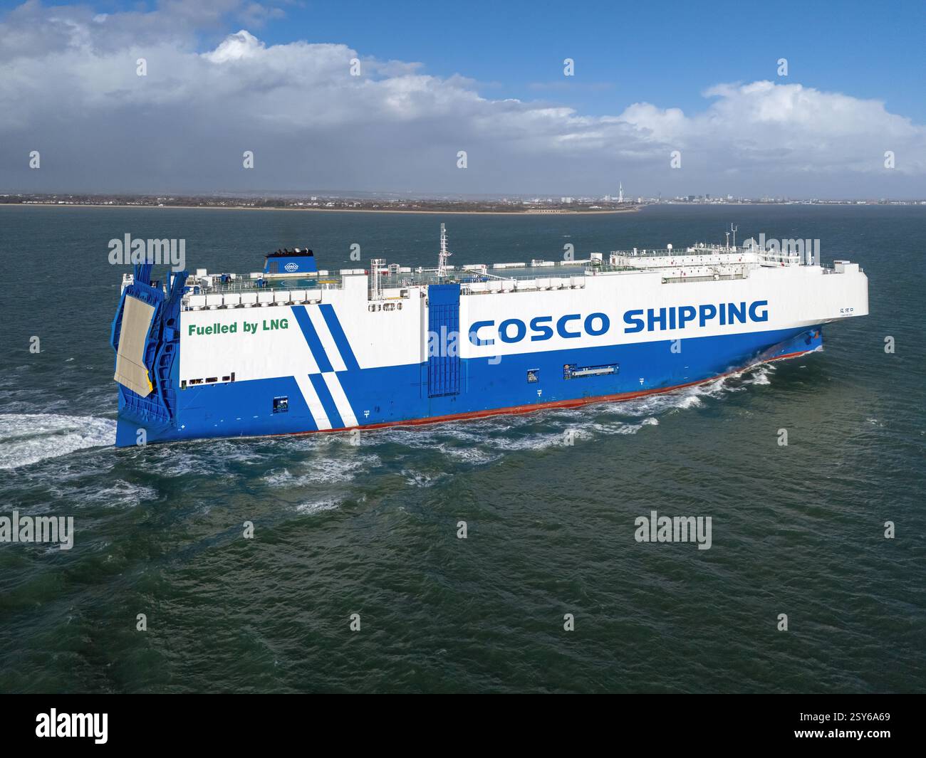Liao He Kou, an LNG powered PCTC operated by Cosco Shipping Stock Photo ...