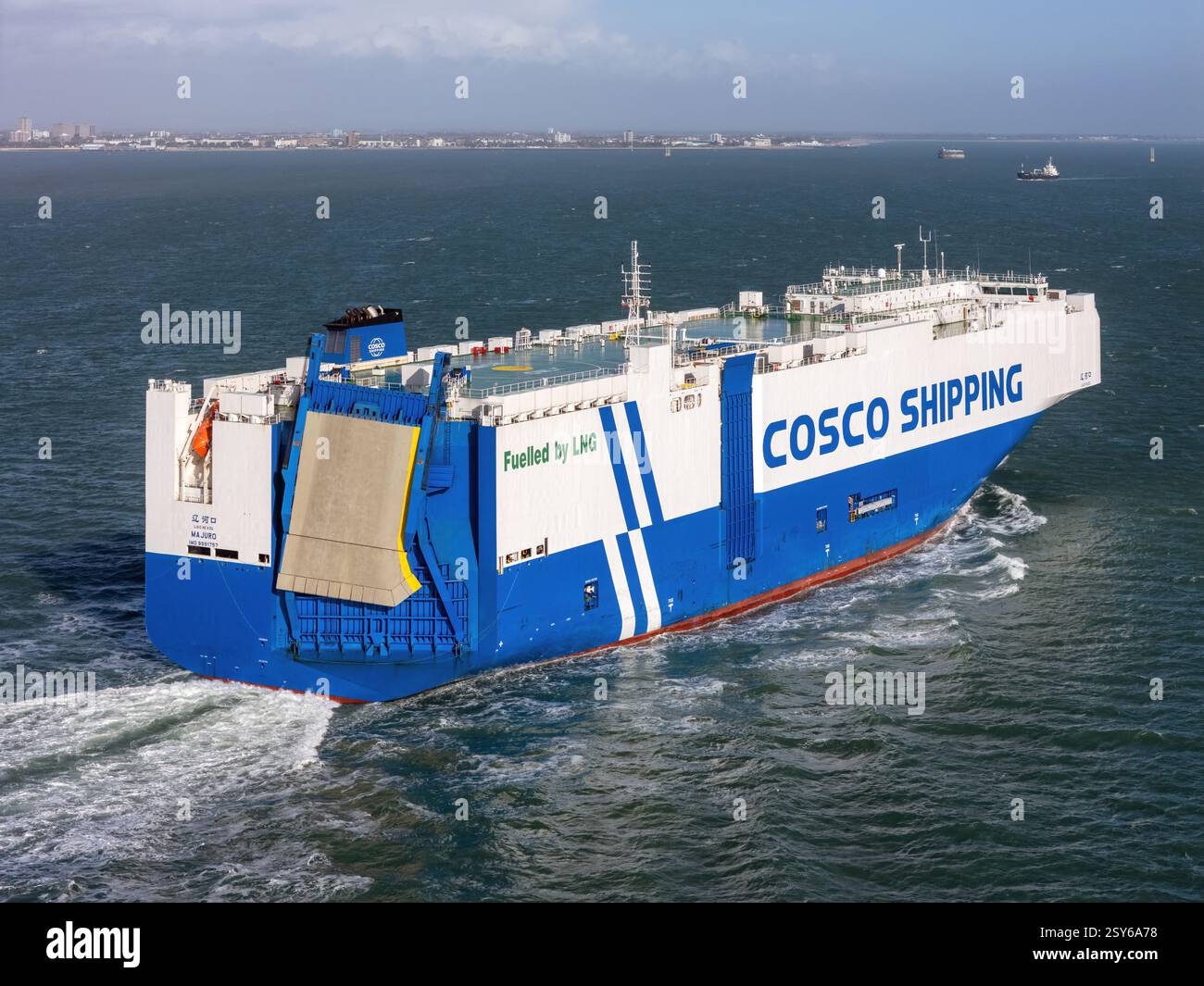 Liao He Kou, an LNG powered PCTC operated by Cosco Shipping Stock Photo ...