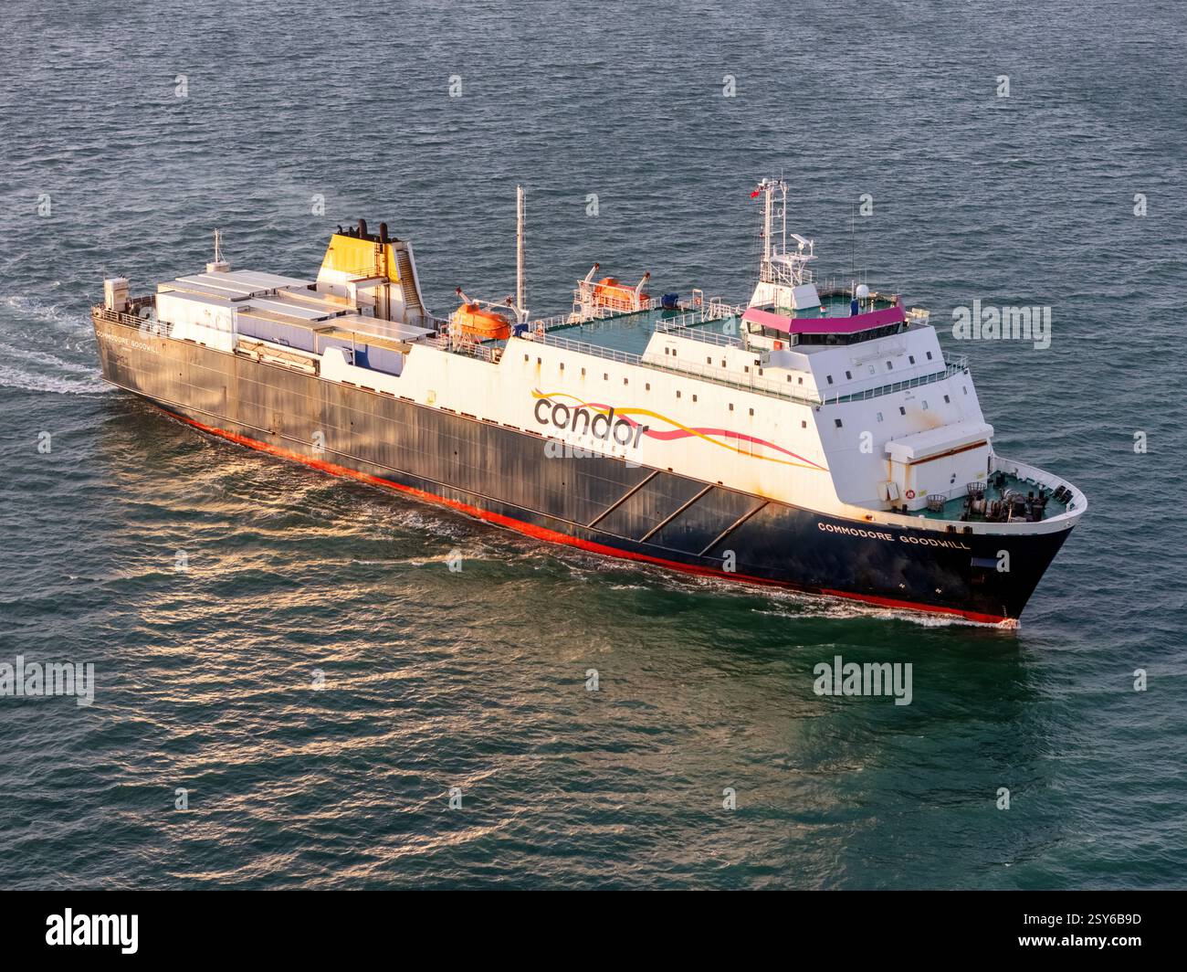 Commodore Goodwill, a RO-RO ferry operated by Condor Ferries between Portsmouth and the Channel ...