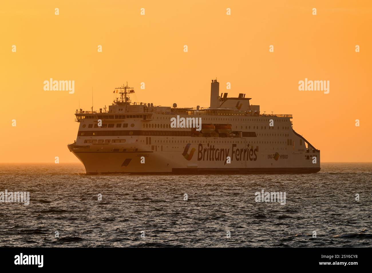 Sunrise view of Saint-Malo, an E-Flexer, hybrid powered cross-Channel ...