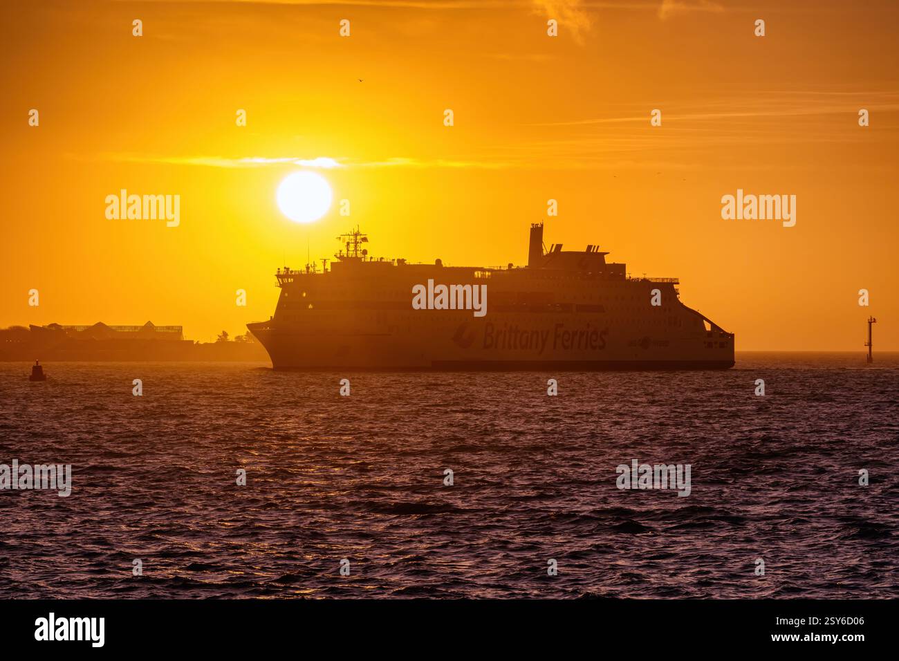 Sunrise view of Saint-Malo, an E-Flexer, hybrid powered cross-Channel ...