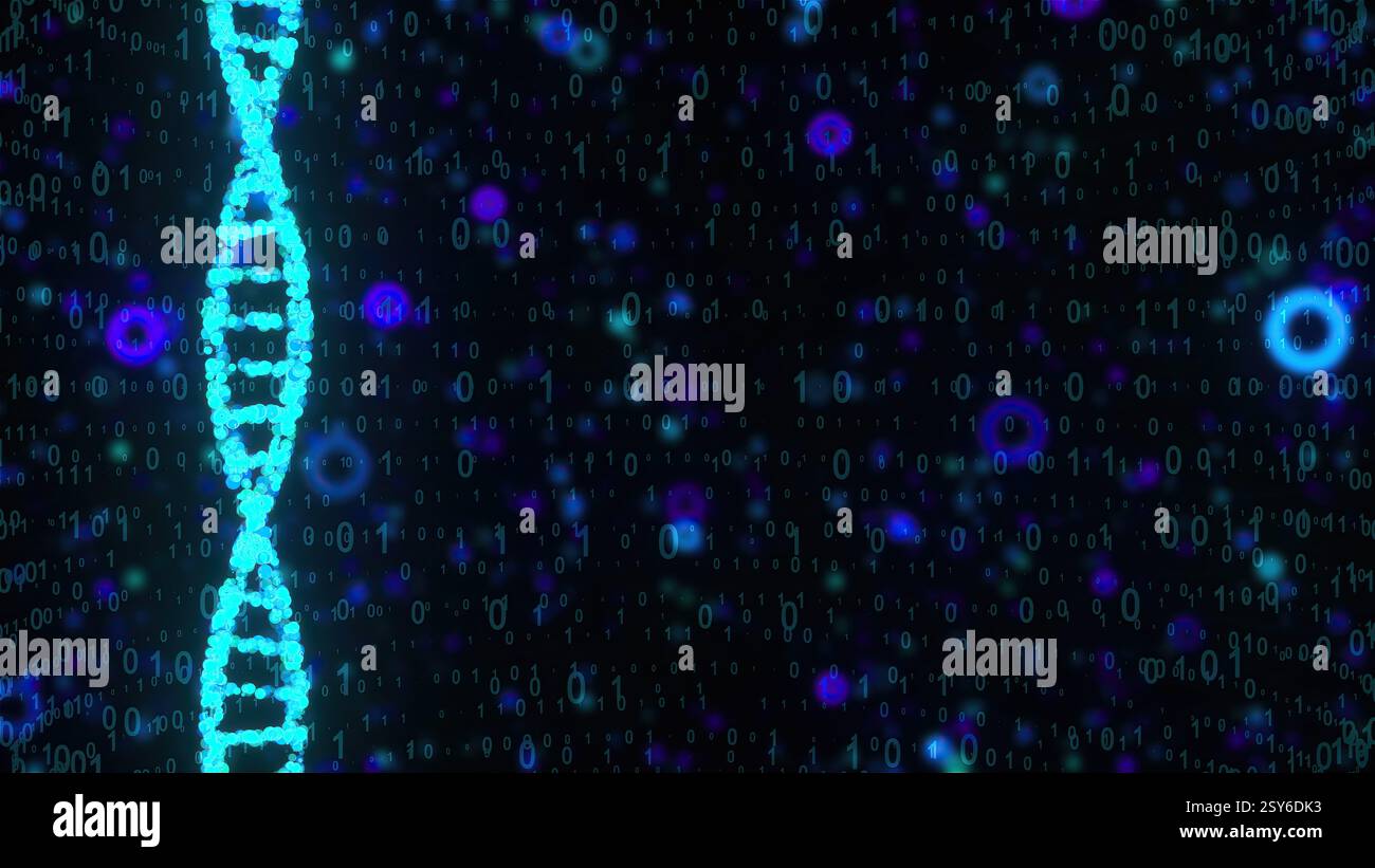 Digital DNA with numbers. Computer generated Stock Photo - Alamy