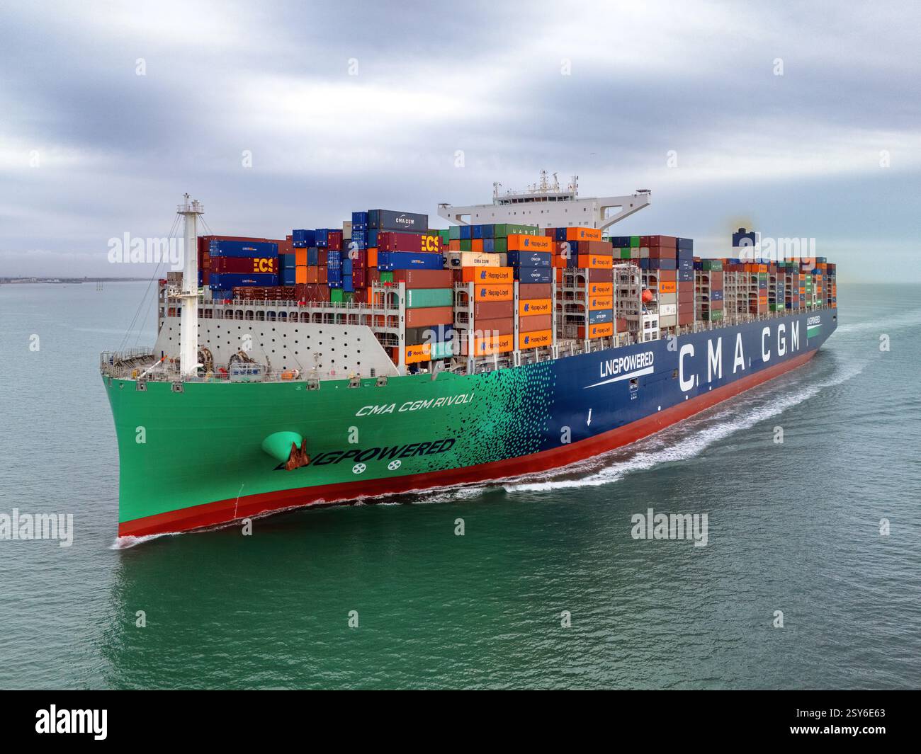 CMA CGM Rivoli, a French LNG powered container ship operated by CMA CGM ...