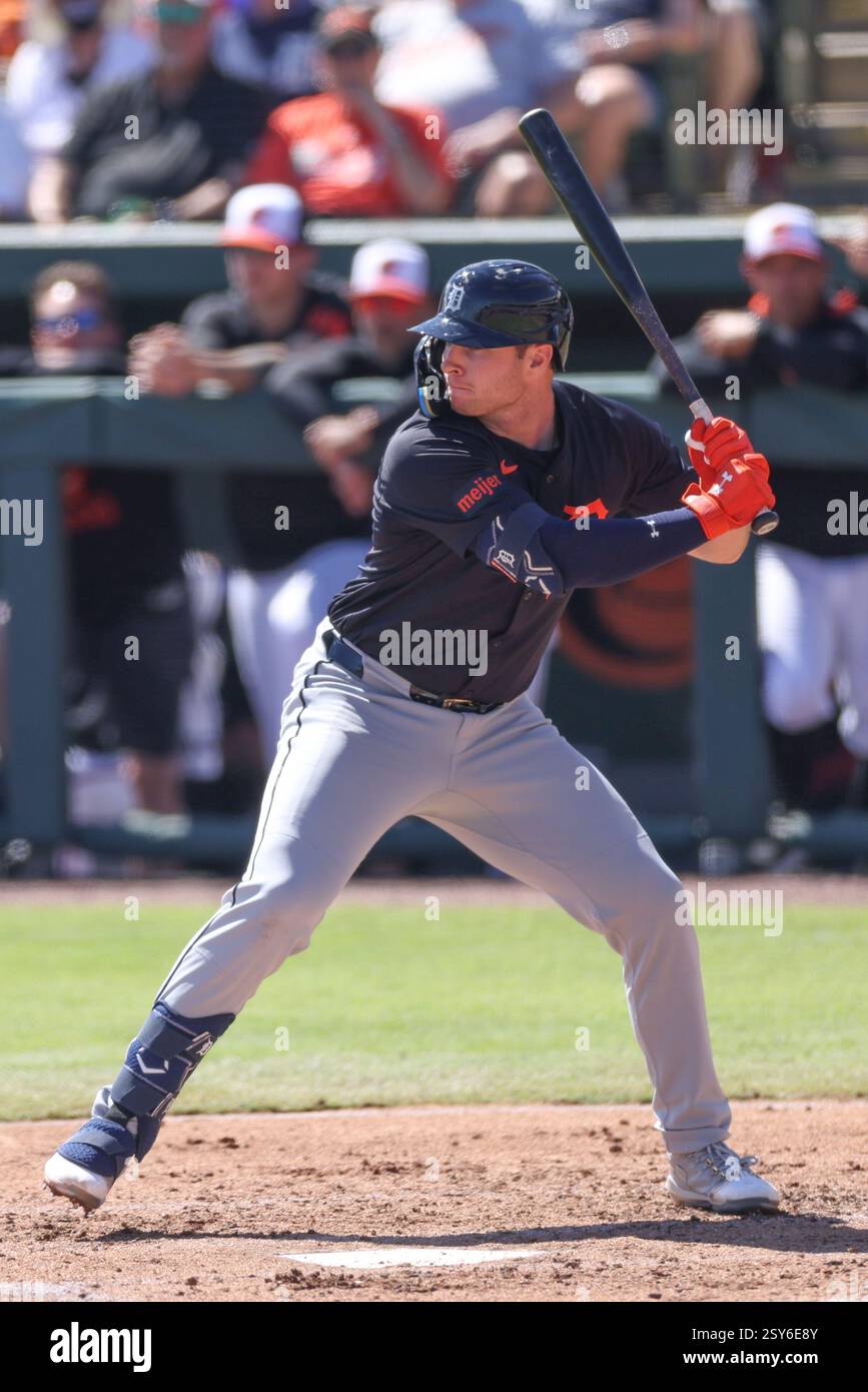 Sarasota FL USA; Detroit Tigers second base Colt Keith (33) at bat ...