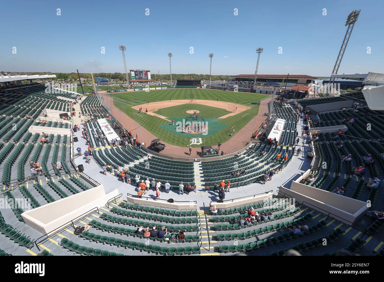 Lakeland FL USA; A general view of the field prior to an MLB spring ...