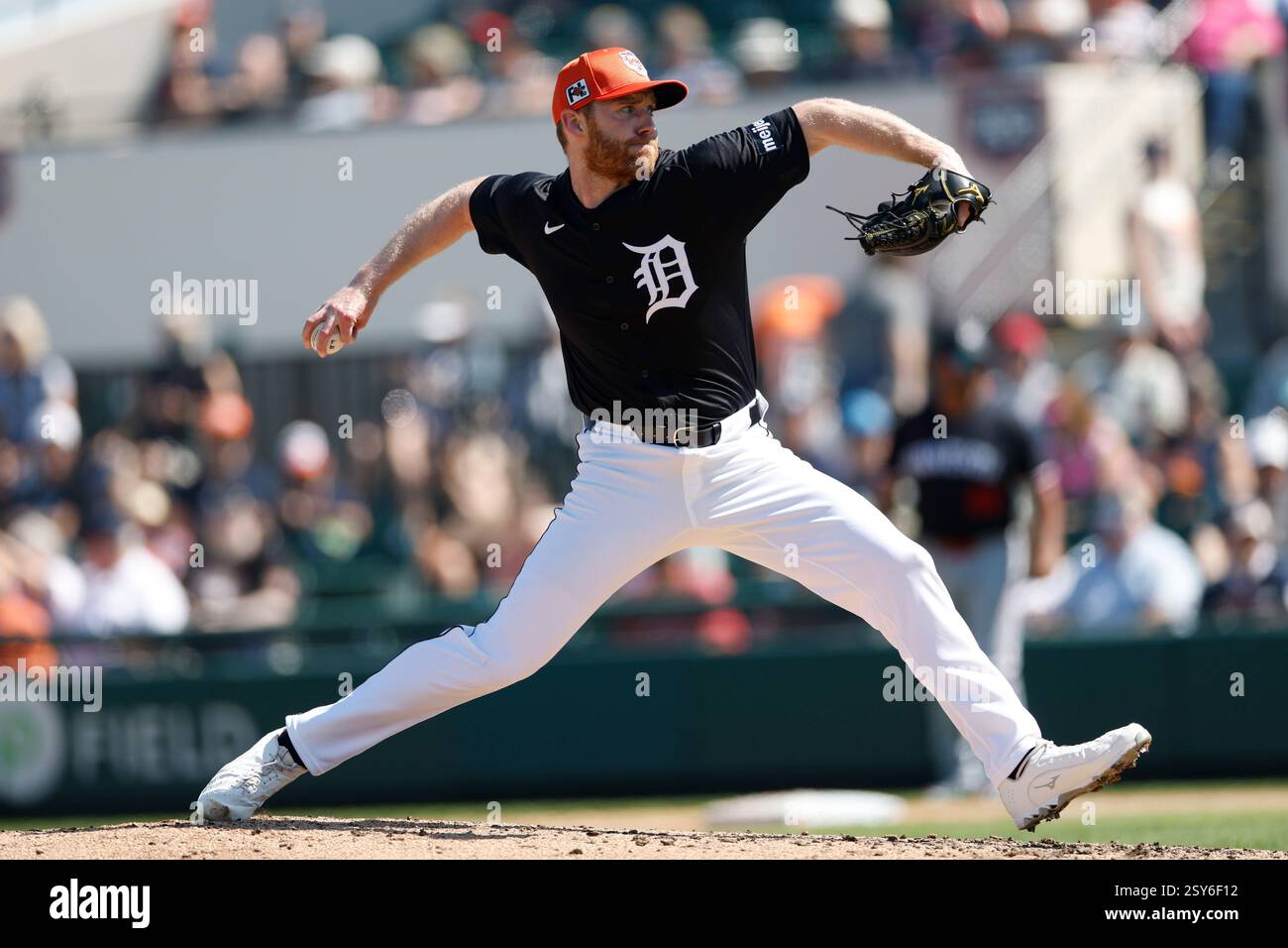 Lakeland FL USA; Detroit Tigers pitcher John Brebbia (49) delivers a ...