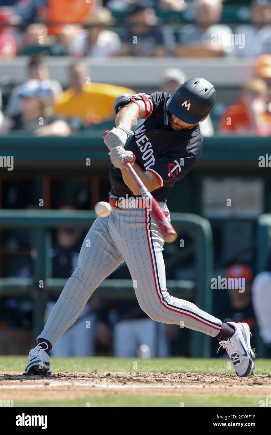 Lakeland FL USA; Minnesota Twins left fielder Jeferson Morales (80 ...