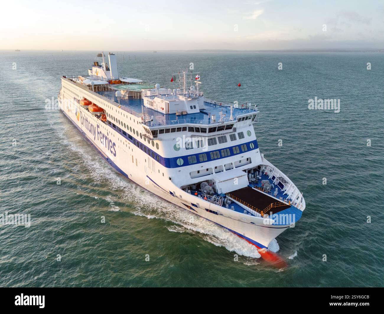 Saint-Malo, an E-Flexer, hybrid powered cross-Channel ferry, operated ...
