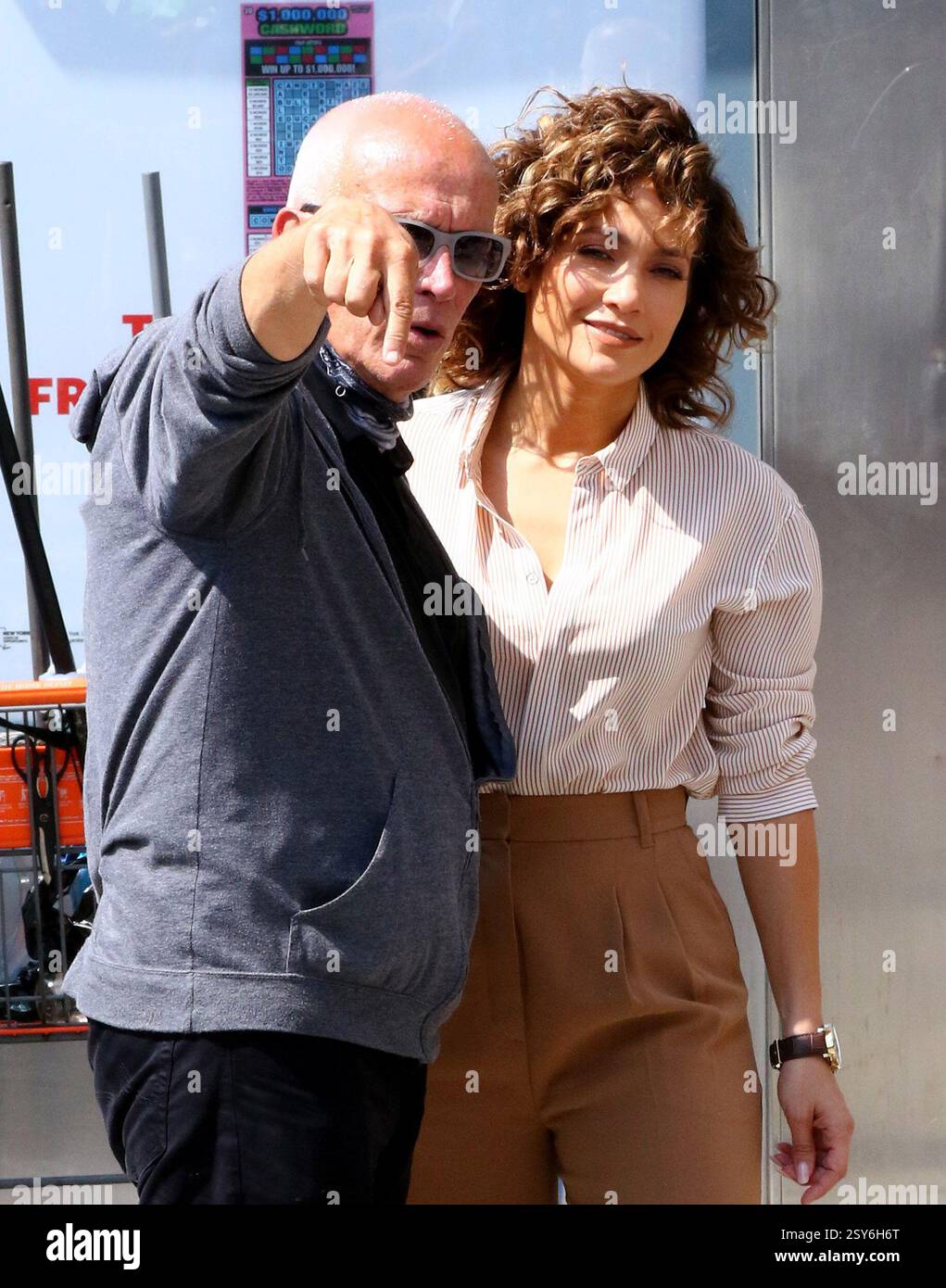 Actress Jennifer Lopez and director (and former Robocop actor) Peter ...