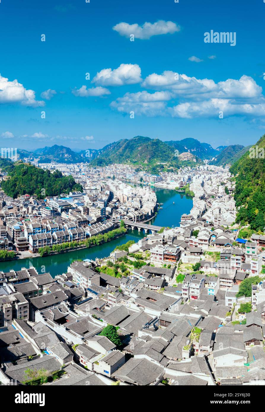 Zhenyuan Ancient Town Scenic Area, Guizhou Province, China Stock Photo ...