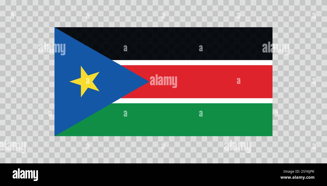 Flag of South Sudan. Sudanese national symbol in official colors ...