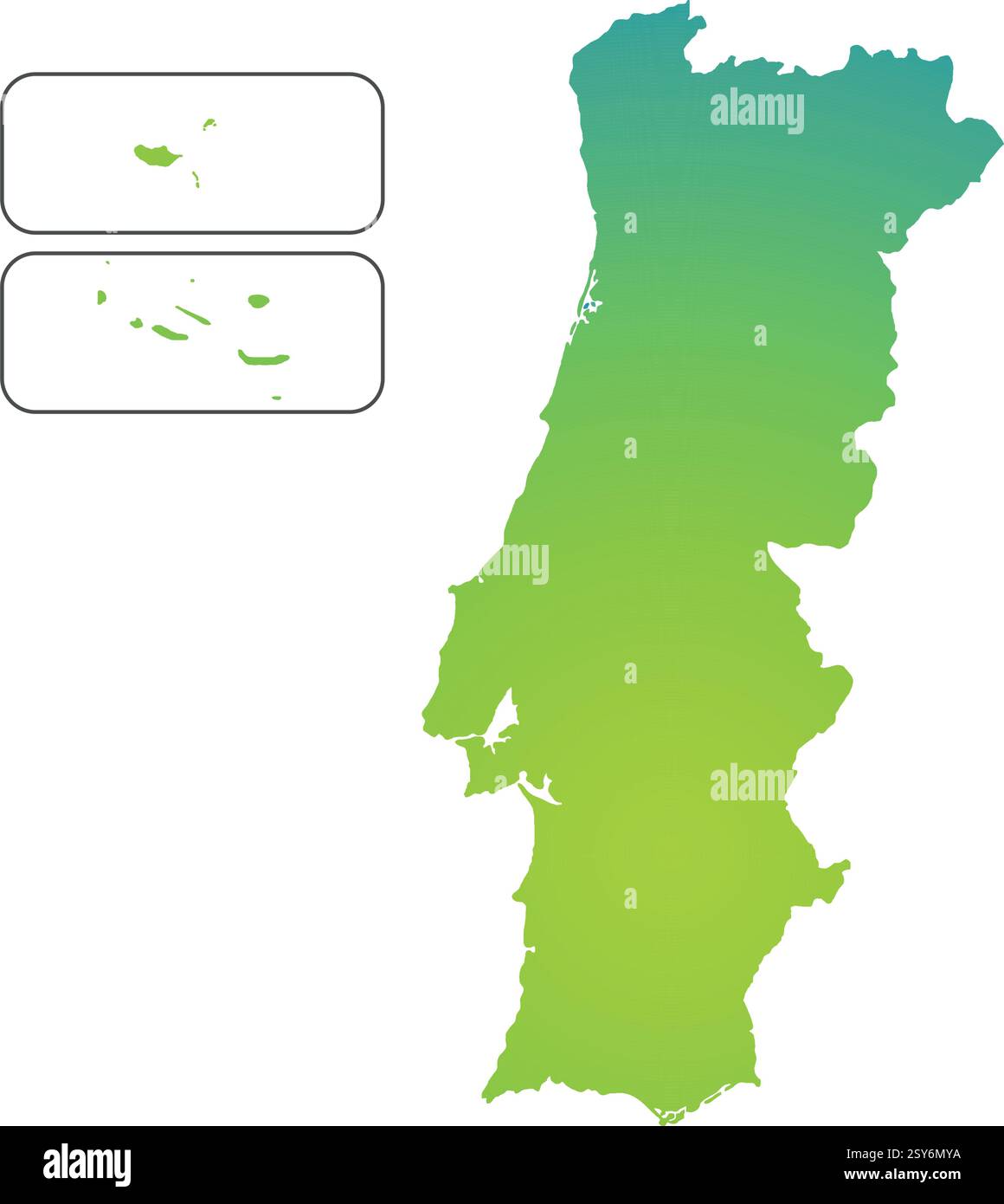 Map of Portugal, sign silhouette. World Map Globe. Vector Illustration ...