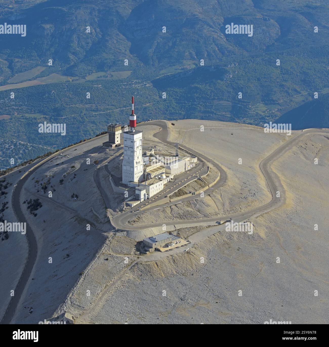 France, Vaucluse department, Summit of Mount Ventoux and the ...