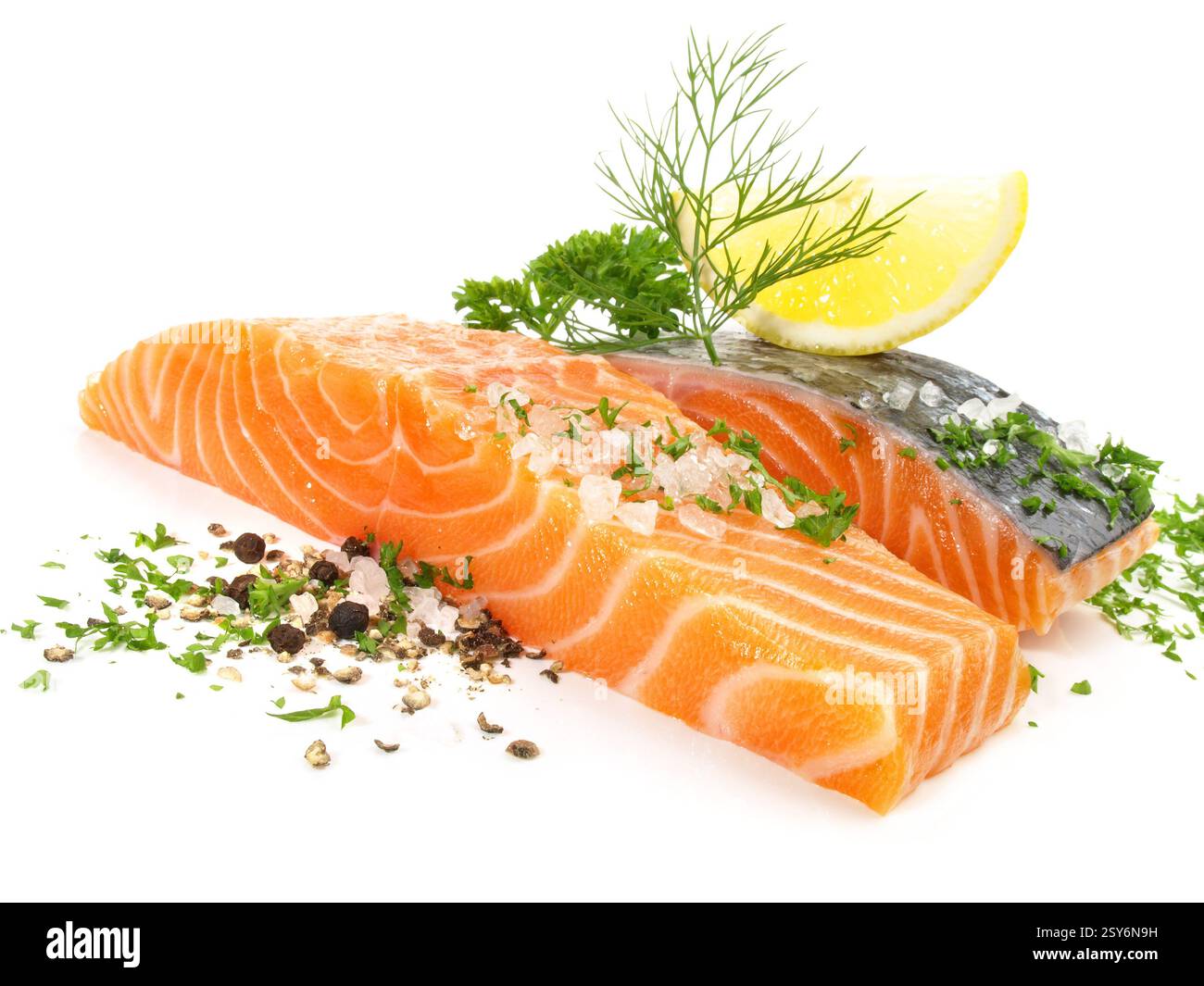 Raw fish fillet salt Cut Out Stock Images & Pictures - Alamy