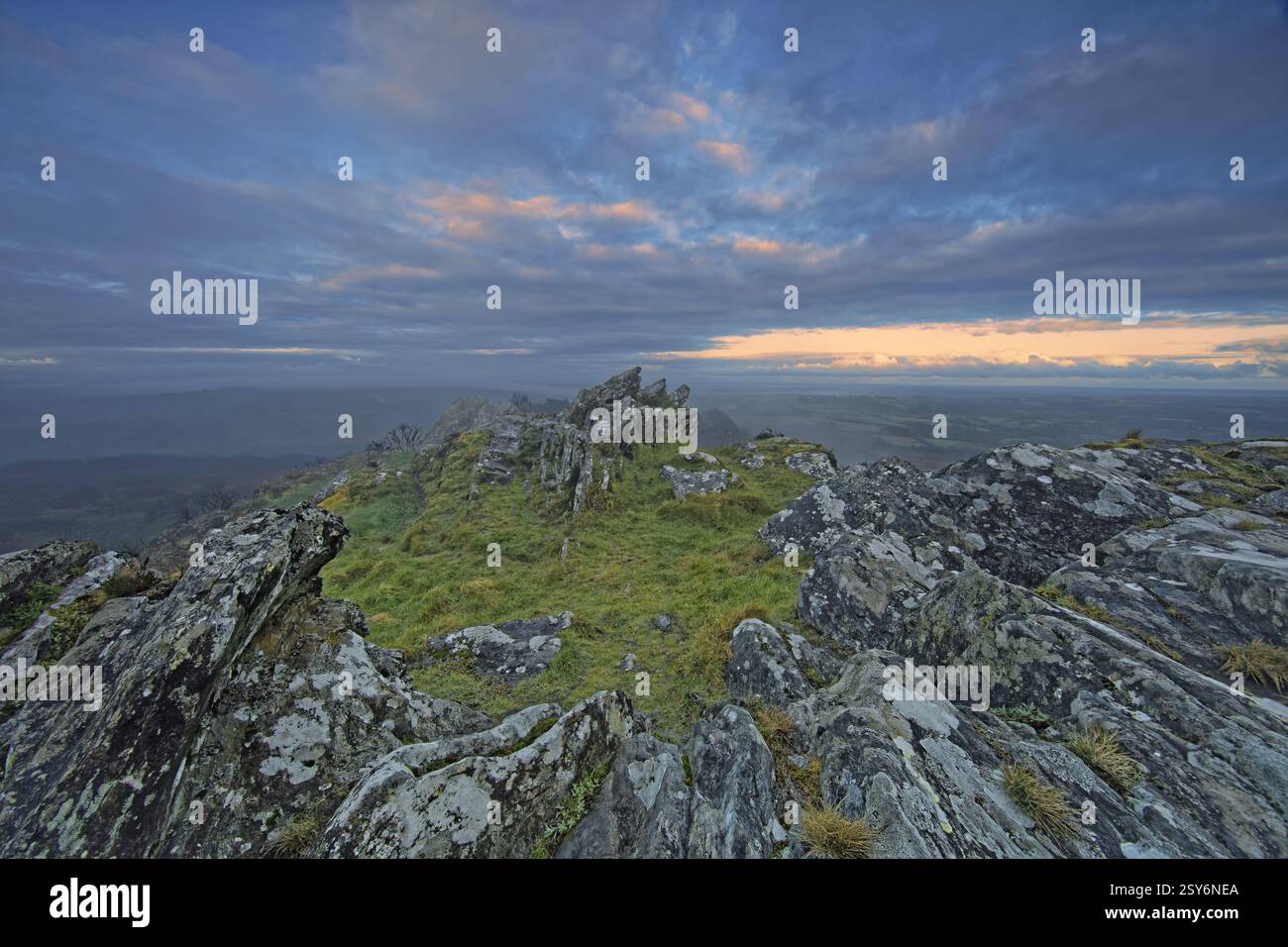 France, Finistère Monts d'Arrée landscape, Armorique Regional Nature ...