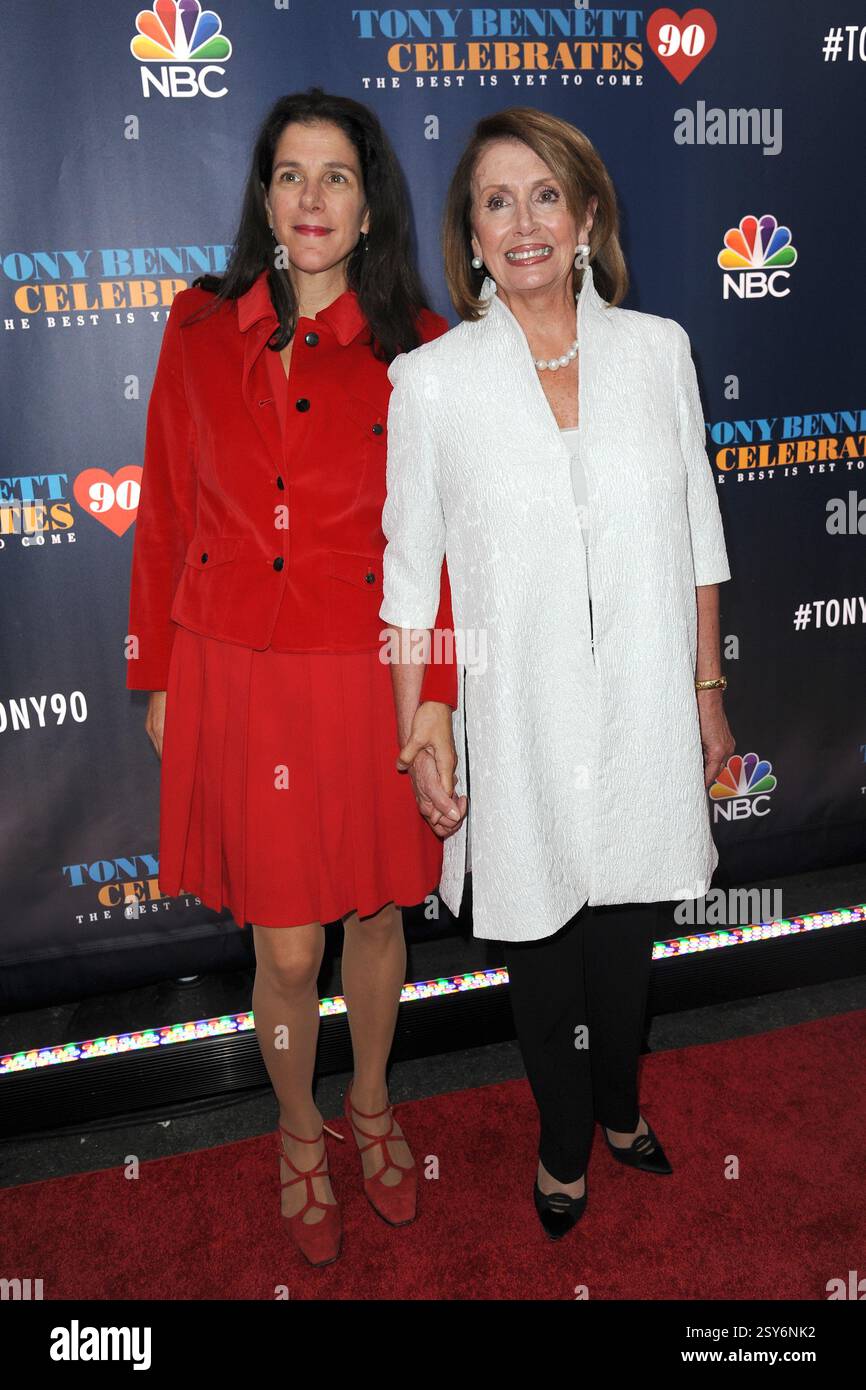 Alexandra Pelosi and Nancy Pelosi attending Tony Bennett Celebrates 90 ...
