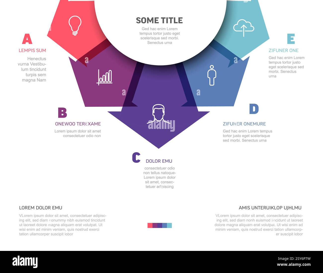 Colorful infographic features arrows pointing to icons and text areas ...