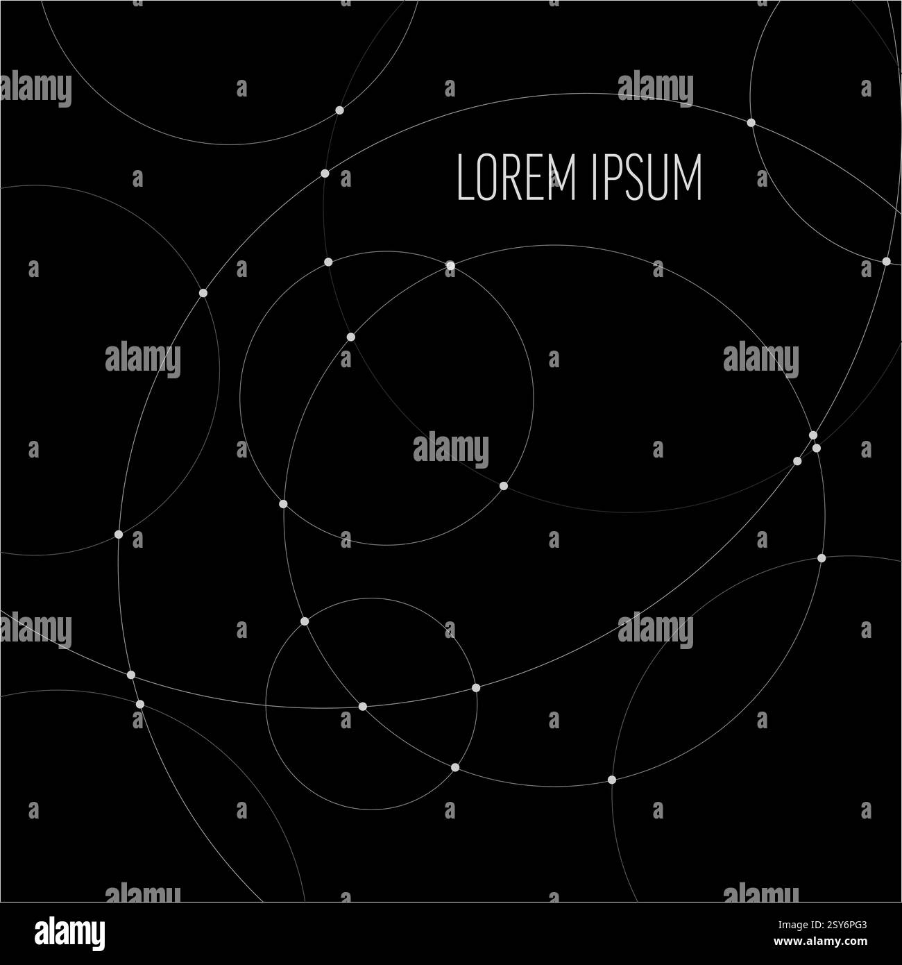 Featuring interconnected circles Black and White Stock Photos & Images ...