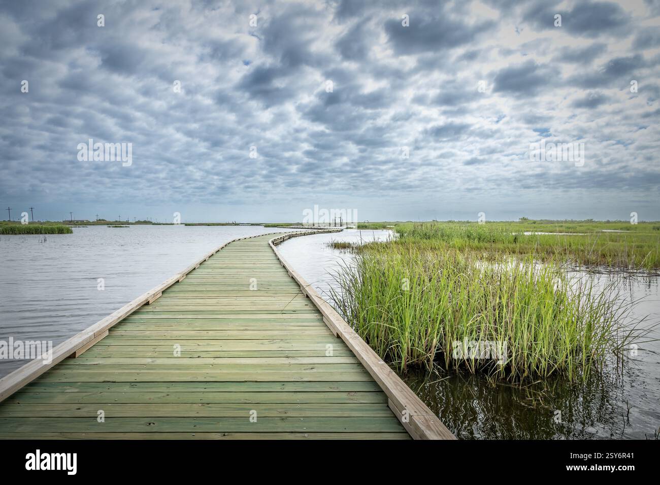 Boardwalk in the Sea Rim State Park, Port Arthur Texas Stock Photo - Alamy