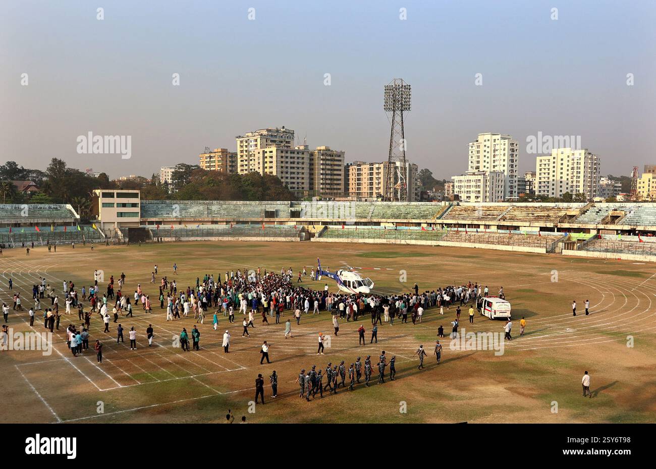 February 27, 2025, Chittagong, M A Aziz Stadium, Bangladesh: The body ...