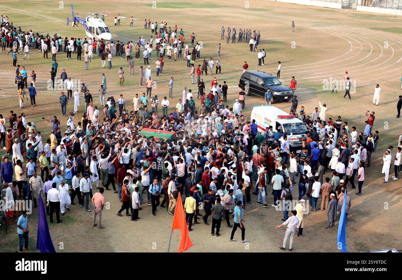 February 27, 2025, Chittagong, M A Aziz Stadium, Bangladesh: The body ...