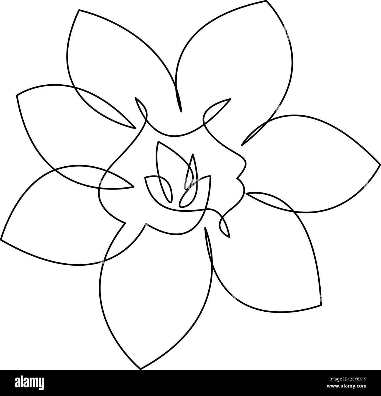 Flower continuous line drawing. Floral minimalist design one line art ...