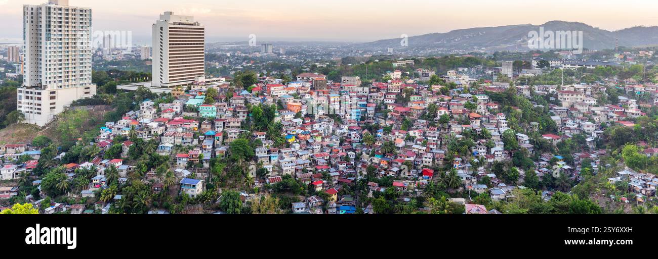Panoramic city view of Cebu City, Philippines showing residential ...