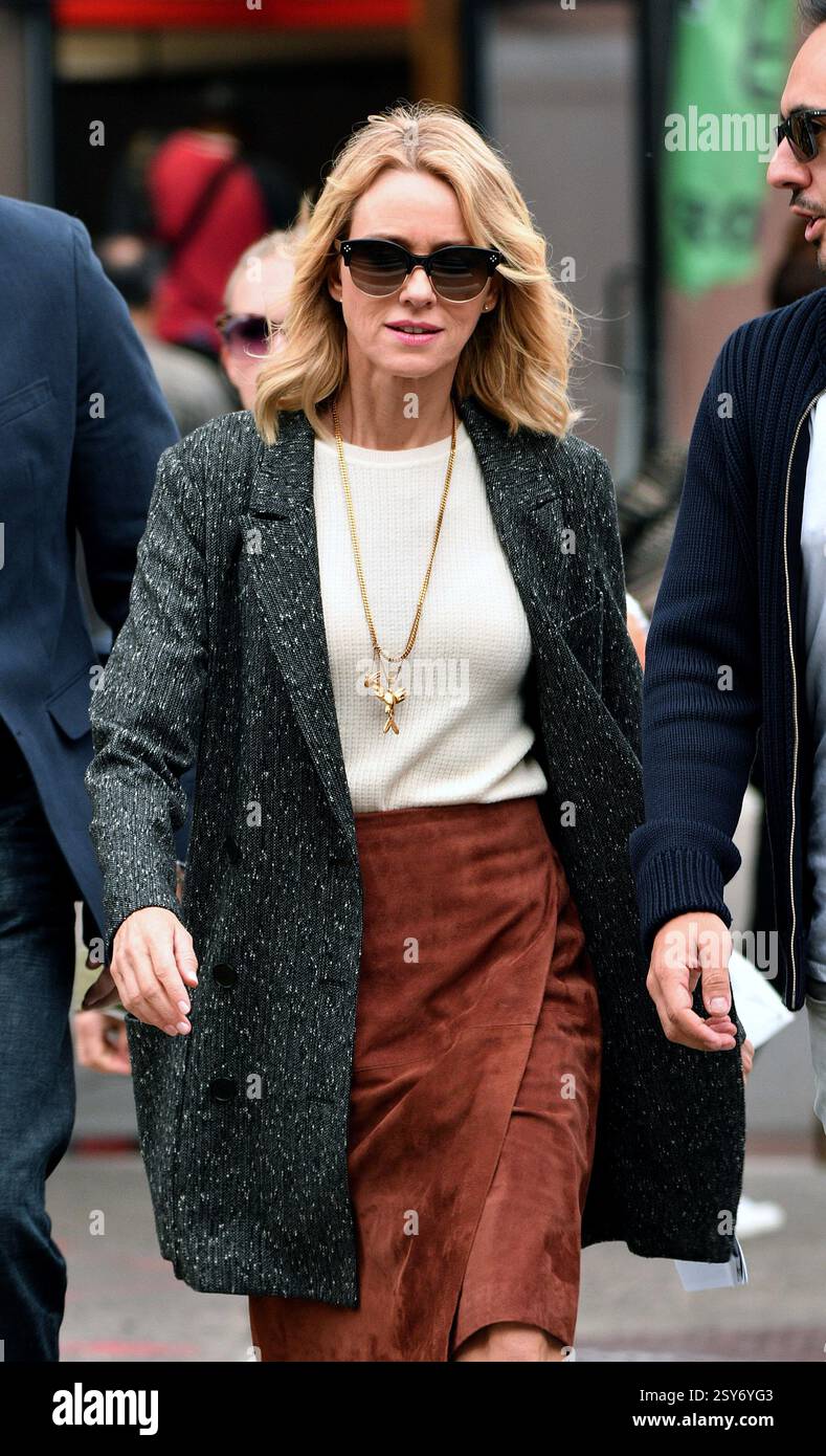 Actress Naomi Watts was on the Greenwich Village set of the new TV show ...