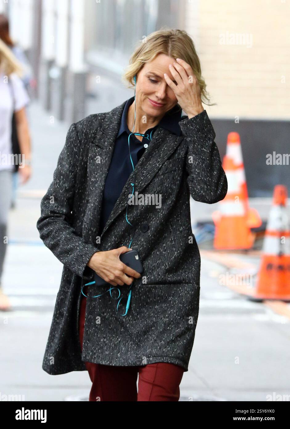 Actress Naomi Watts was on the Greenwich Village set of the new TV show ...