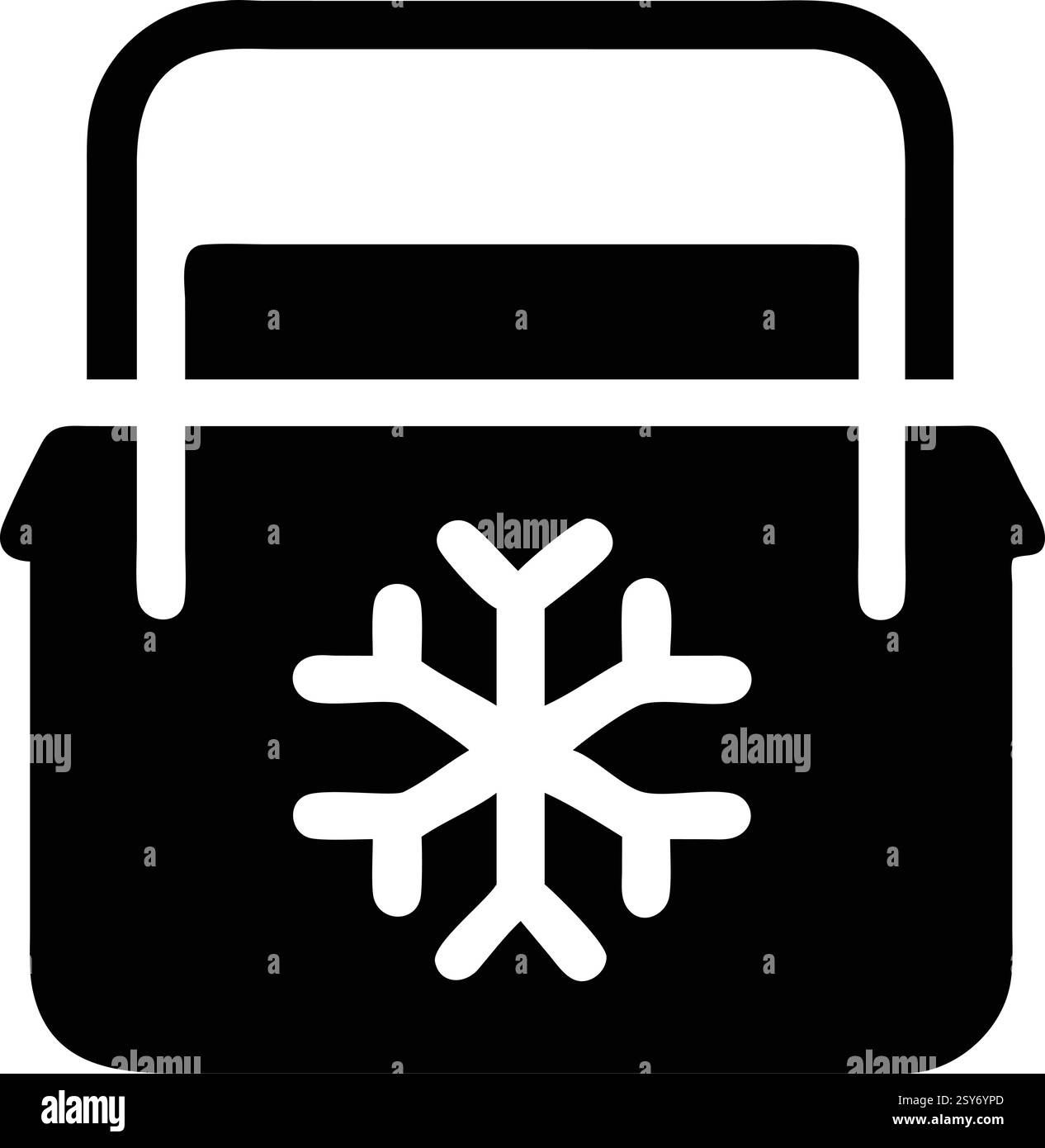Cooler Icon with Snowflake Symbol for Cold Storage Stock Vector Image ...