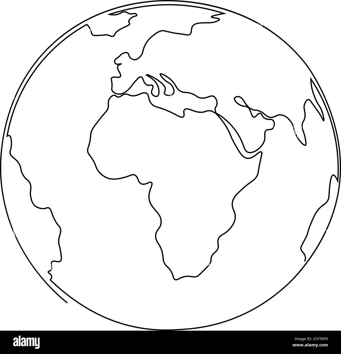 Globe outline vector illustration Stock Vector Image & Art - Alamy