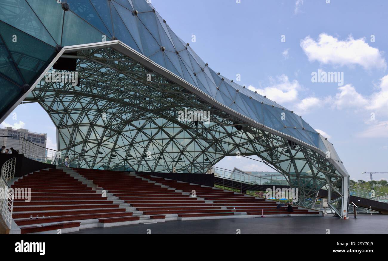 Sejong City, South Korea - May 26, 2021: A modern glass-and-steel ...