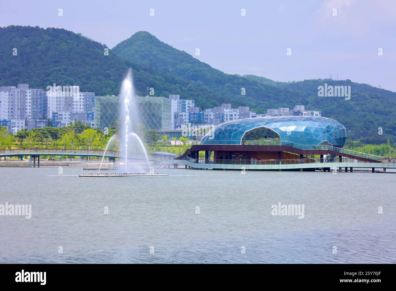 Sejong City, South Korea - May 26, 2021: A modern geodesic dome ...